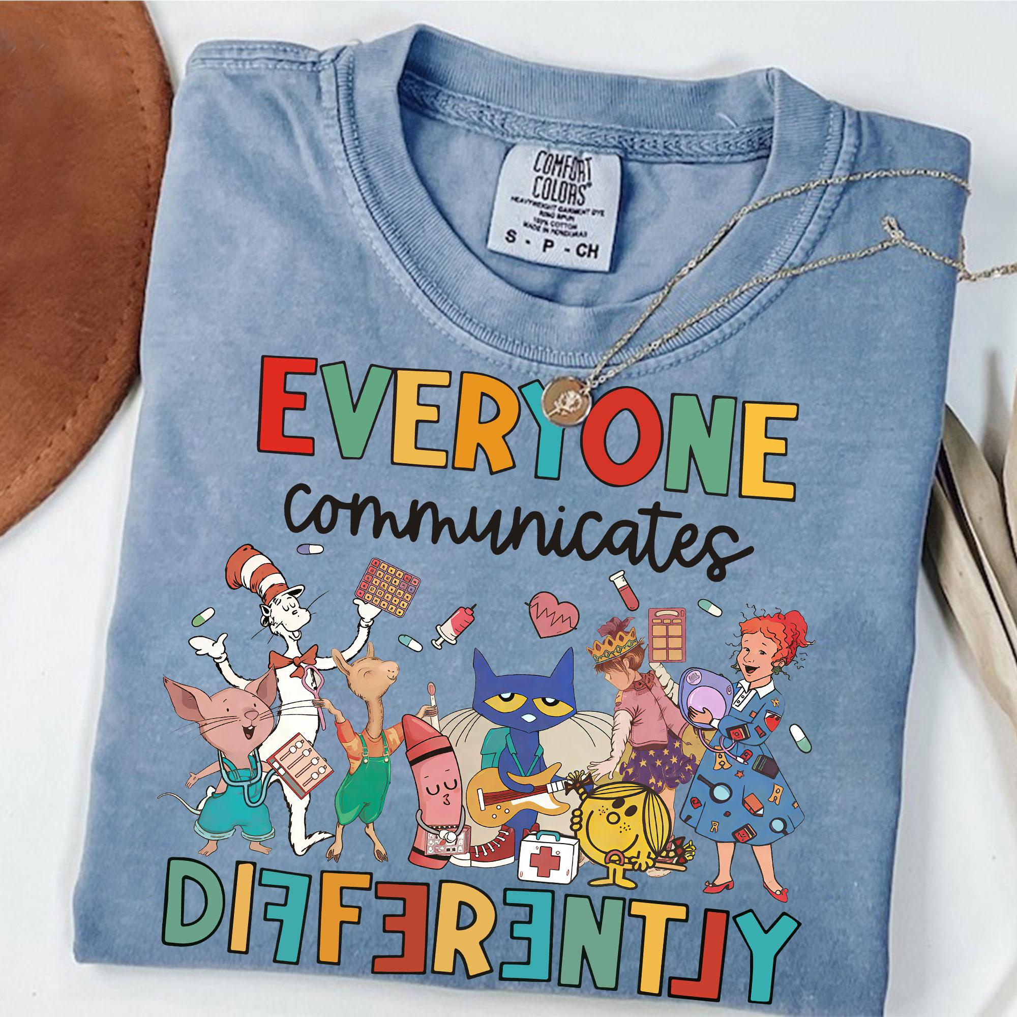 Everyone Communicates Differently PNG, Autism Awareness Puzzle Pieces ...