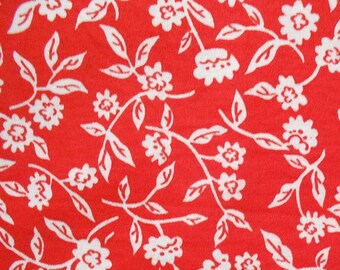 Red Calico Fabric - Etsy