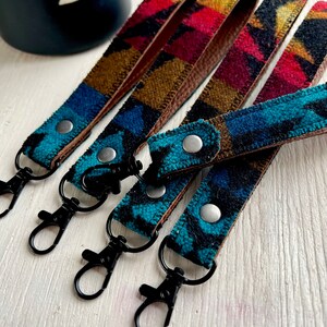 Southwestern Key Fob || Echo Canyon Native Wool and Leather || Rosebud ...