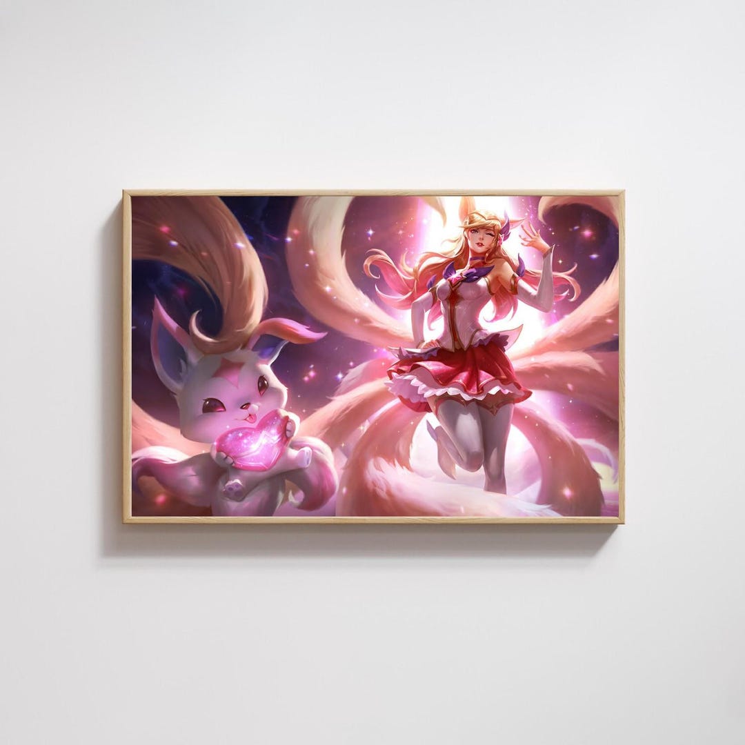 League of Legends Star Guardian Ahri Poster Unframed, Gamer Gift ...