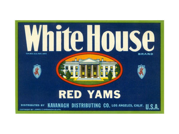 White House Red Yams California Crate Label - Etsy