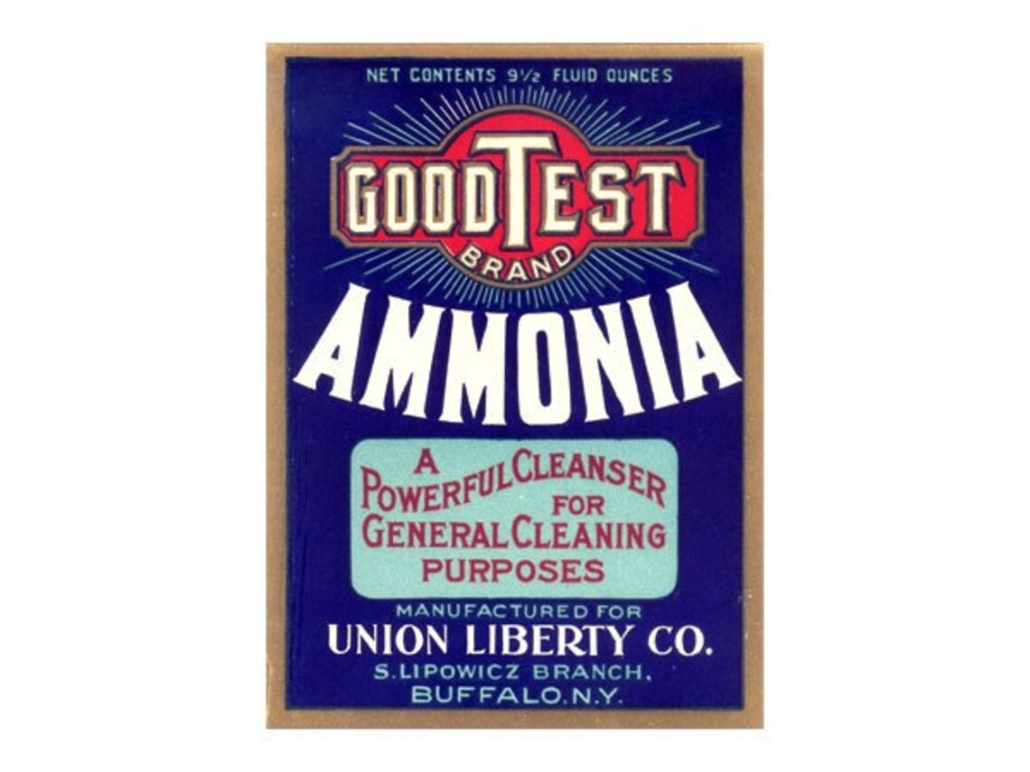 2 Goodtest Vintage Ammonia Labels - Etsy