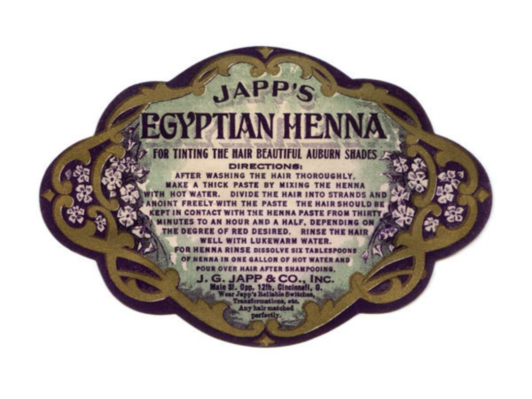 Japps Egyptian Henna Beauty Label - Etsy
