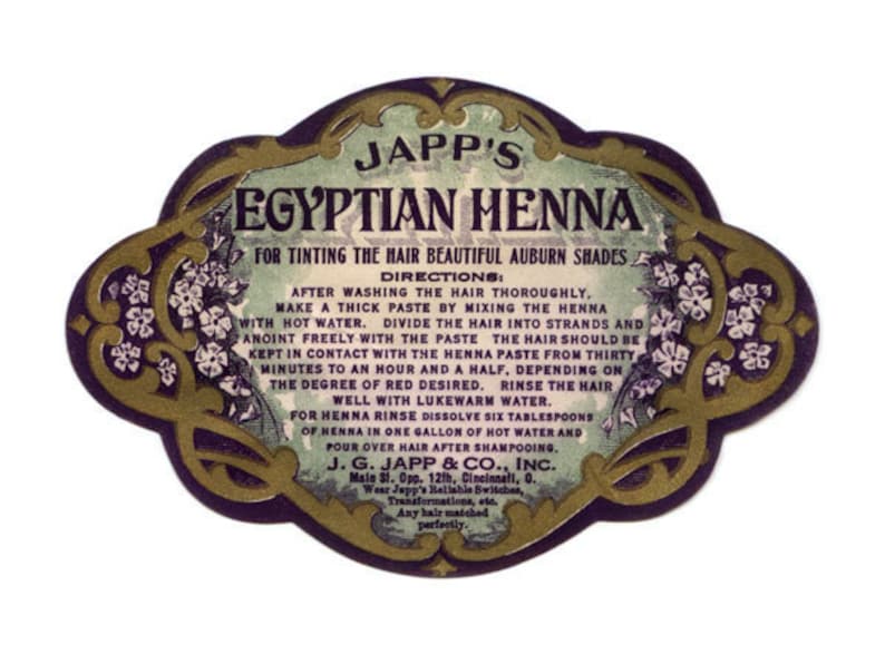 Japps Egyptian Henna Beauty Label - Etsy