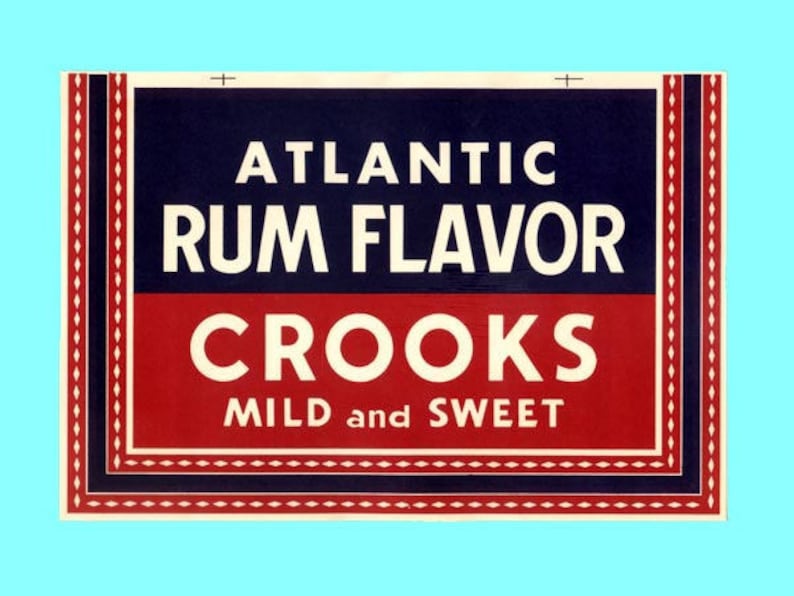 Atlantic Rum Flavor Crooks Inner Cigar Label - Etsy