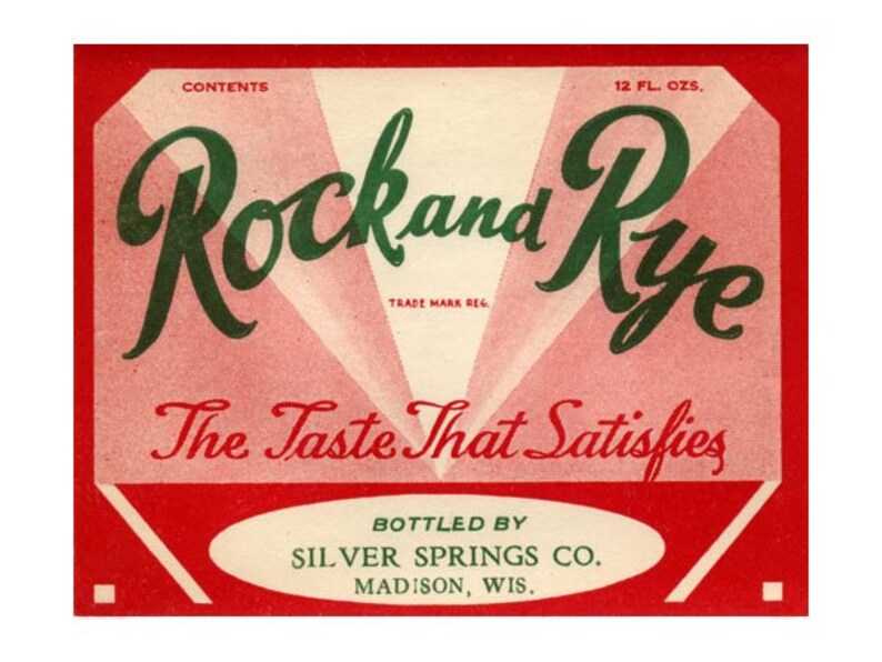 2 Rock and Rye Soda Labels - Etsy