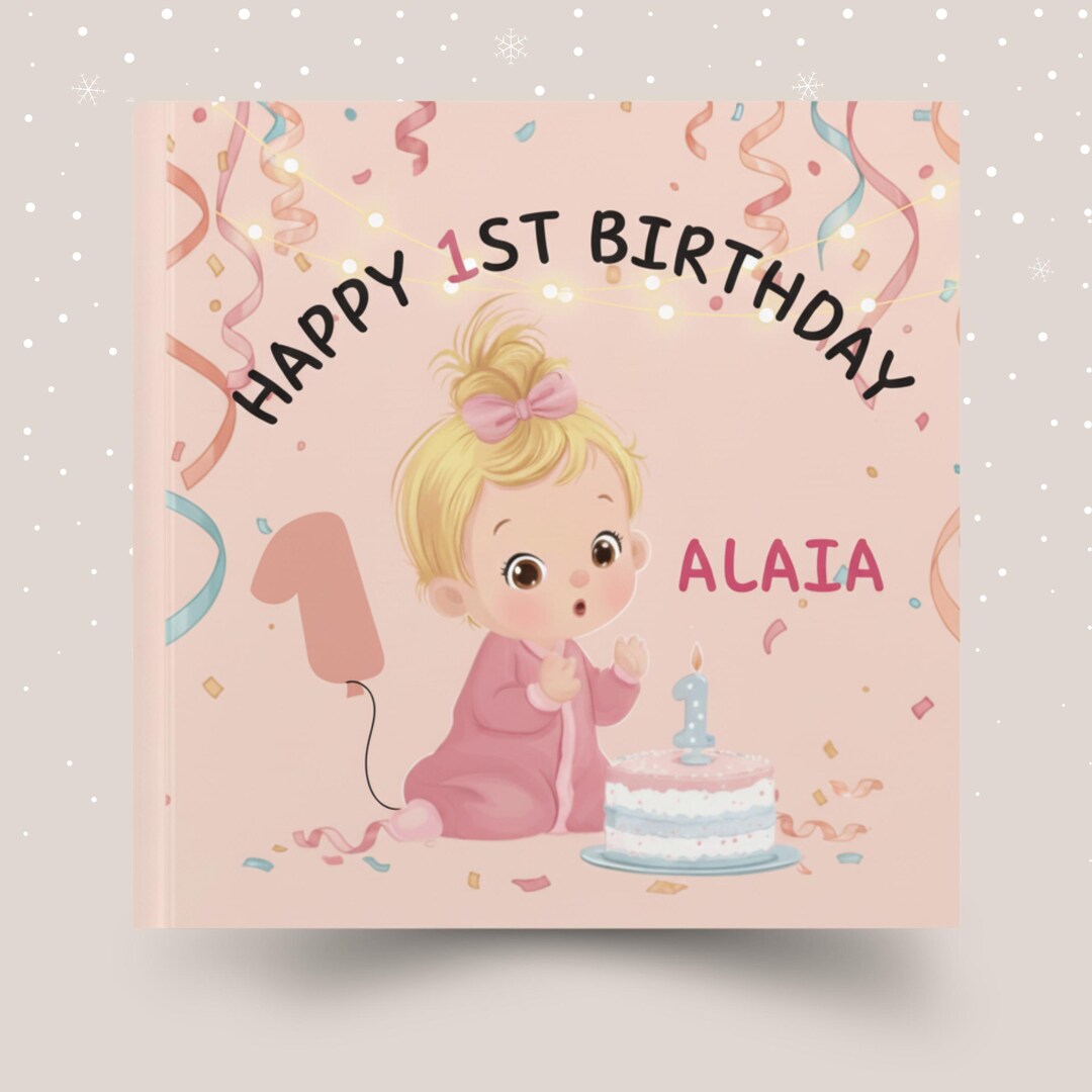 Personalized 1st Birthday Book, Custom Baby Name Storybook Gift , First ...