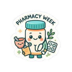 Pharmacy Week Kiss-cut Stickers, Cute Pharmacy Stickers, Planner ...