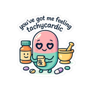 Pharmacy Themed Kiss-cut Stickers: Fun Medical Puns Decal - Etsy