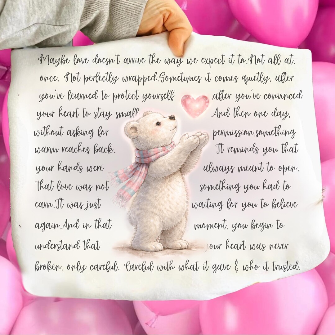 Valentine's Day Polar Bear Poem Clipart PNG 300 DPI Digital Art ...