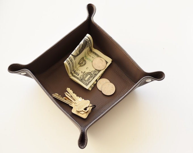 Leather Valet Tray Desk Organizer Catch All Tray Tray - Etsy