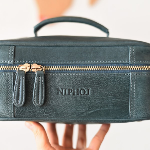 Leather Makeup Bag - Etsy