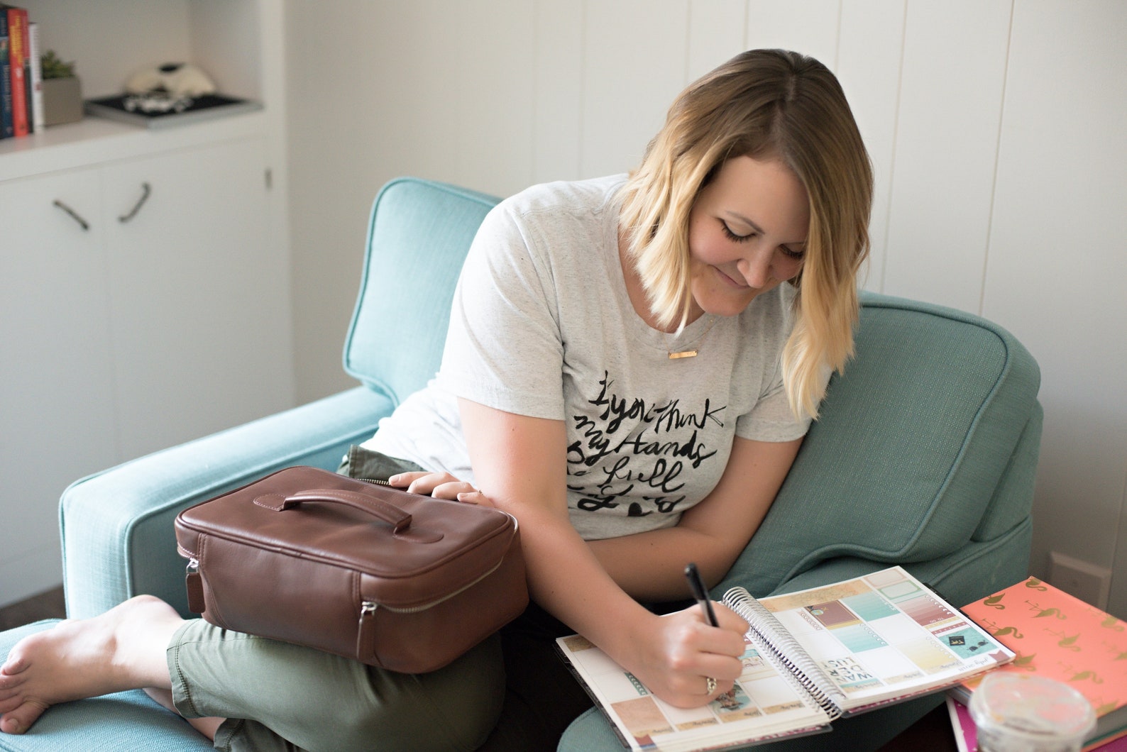 Planner Bag Leather Planner Accessories Personalized | Etsy