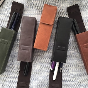 Personalized Pen Holder Leather Pen Case Custom Leather - Etsy