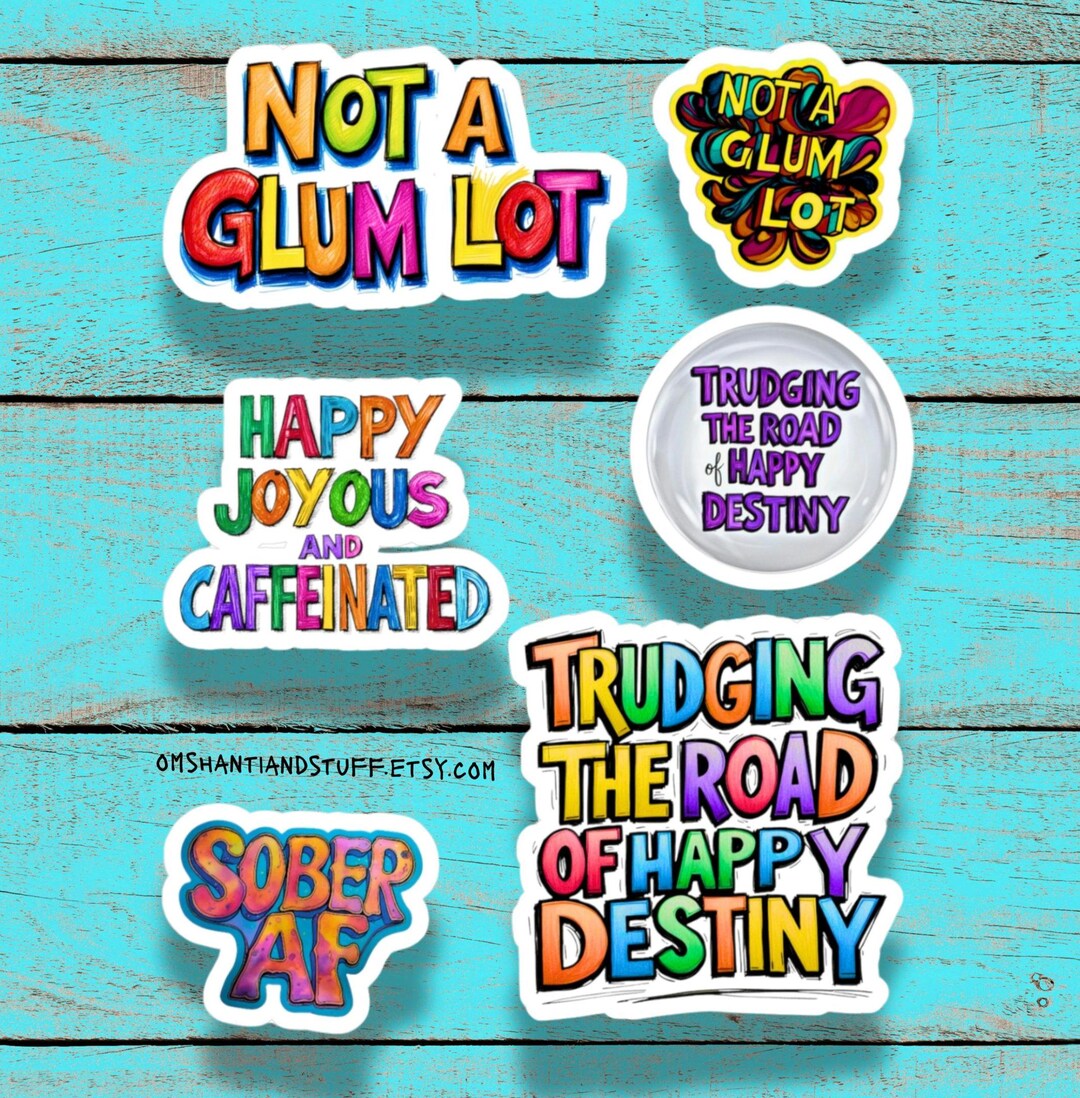 Recovery Sticker Sheet 12 Step Quotes Waterproof Decals Set of 6 ...