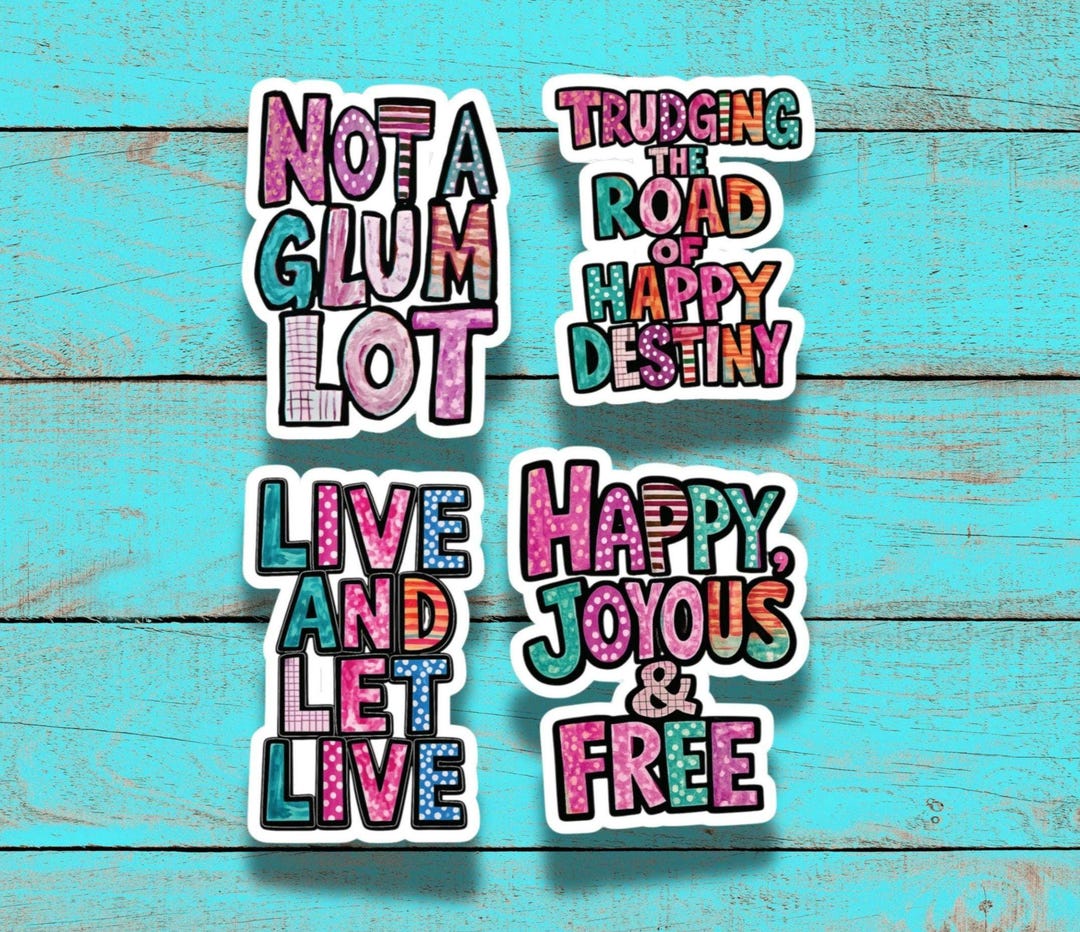 Recovery Sticker Sheet 12 Step Quotes Waterproof Decals Set of 4 ...