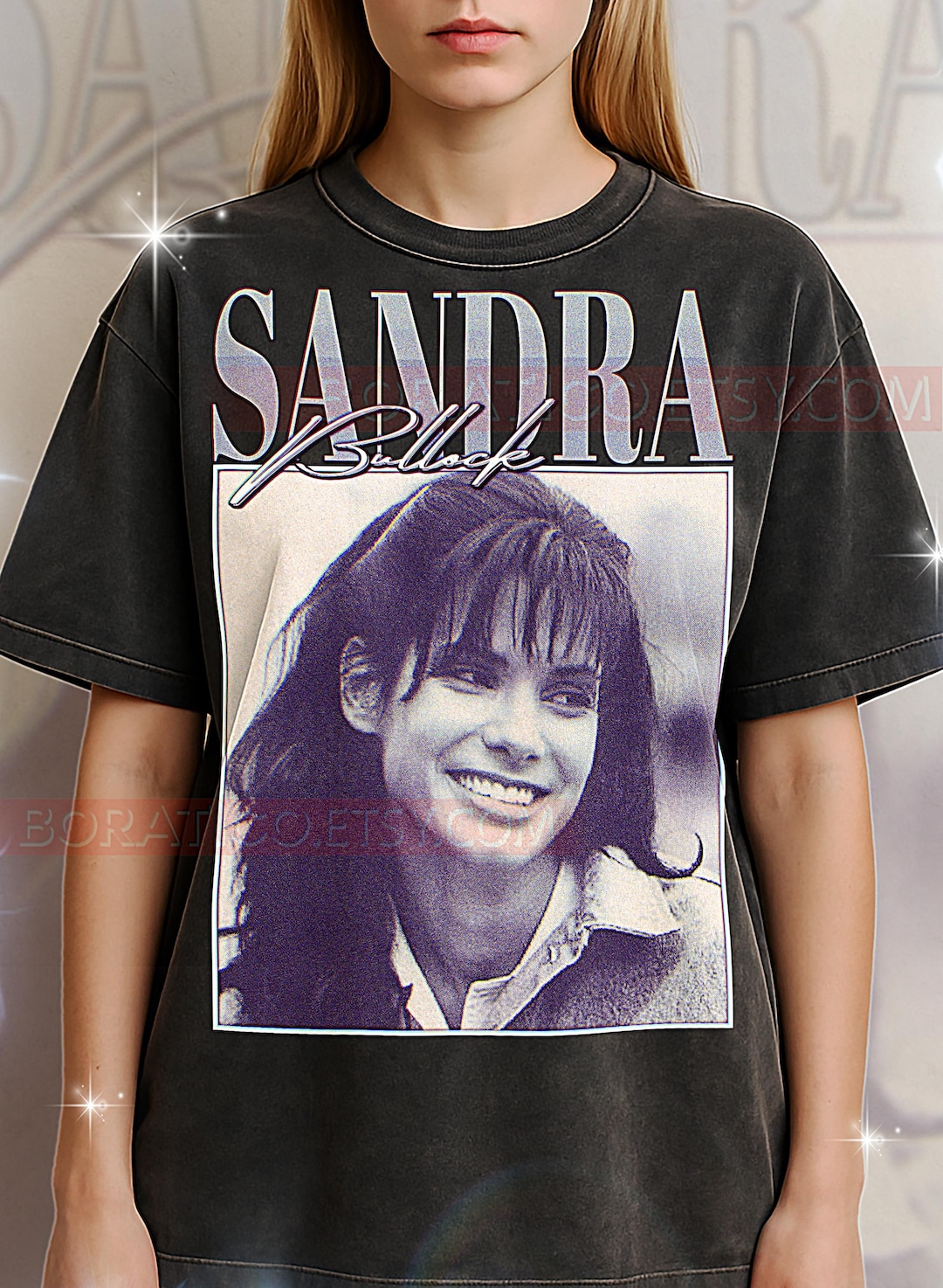 Sandra Bullock T-shirt, Vintage Actress Star Hollywood Legend Performer ...