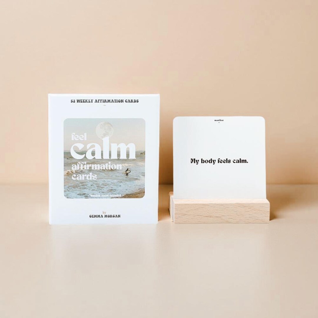 Calm Affirmation Cards | Weekly Mindfulness Deck for Peace, Stillness ...