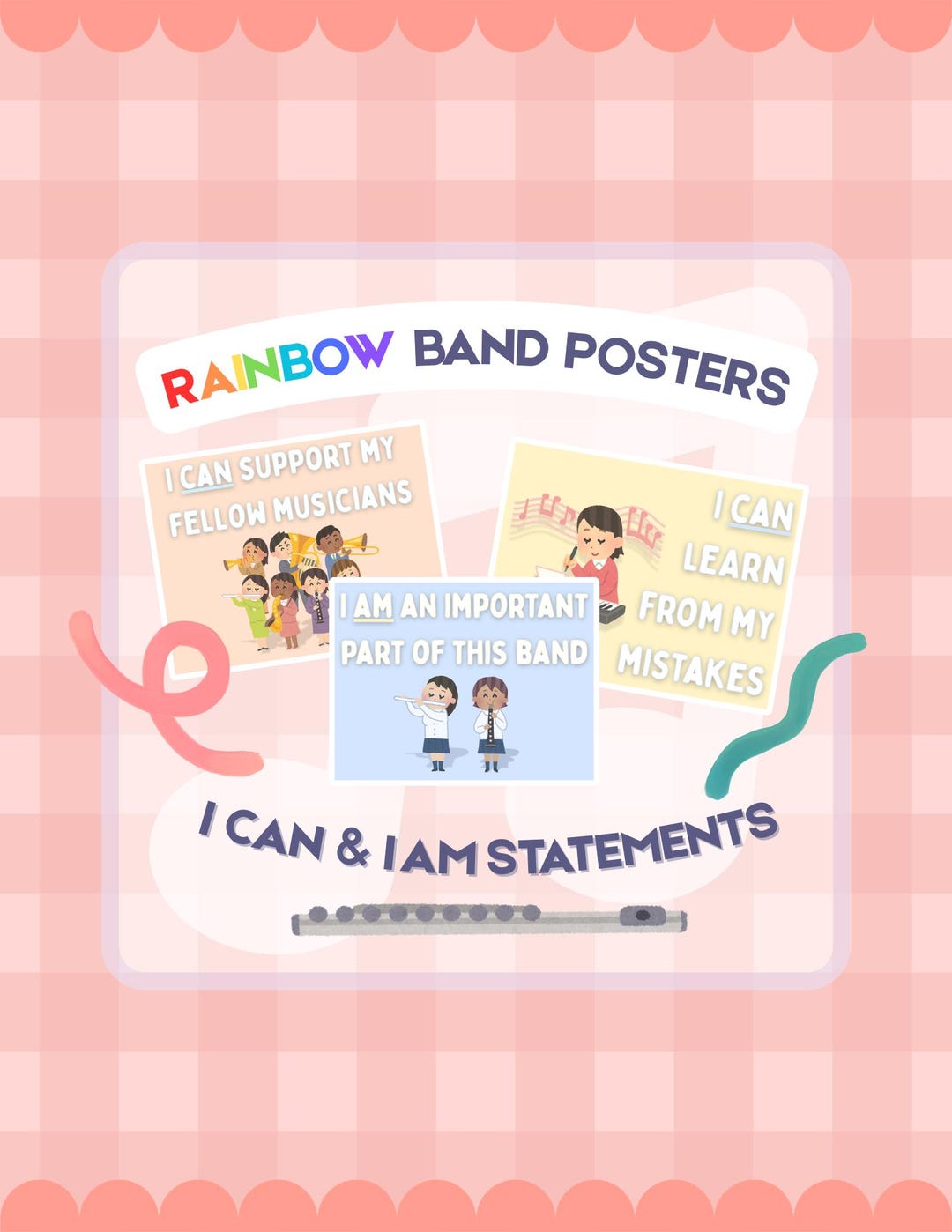 Rainbow "i Can" & "i Am" Statement Posters for Band Educators - Etsy