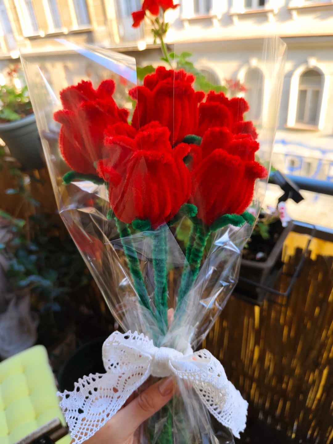 Handgefertigte Rosen aus Pfeifenreiniger - Pipe cleaner roses - Etsy ...