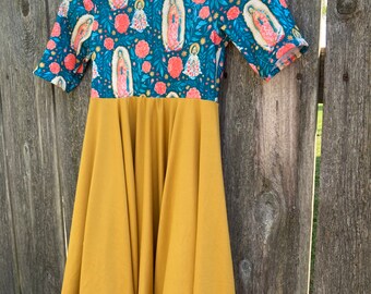 Our Lady of Guadalupe Twirl Dress Custom Size Faith Collection - Etsy
