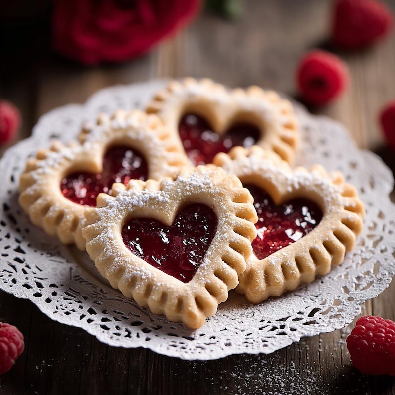 Linzer Heart Cookies With Raspberry Jam – Valentine’s Day Decorated ...
