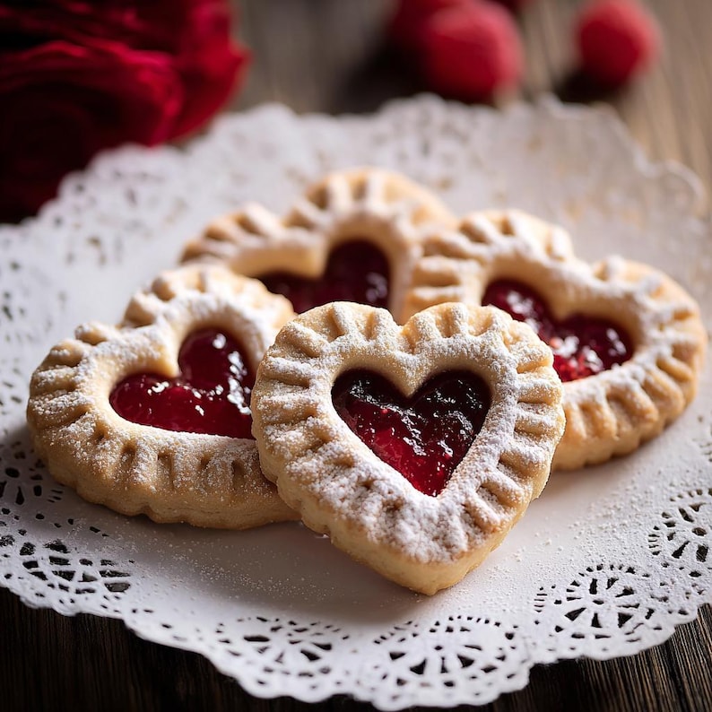 Linzer Heart Cookies With Raspberry Jam – Valentine’s Day Decorated ...