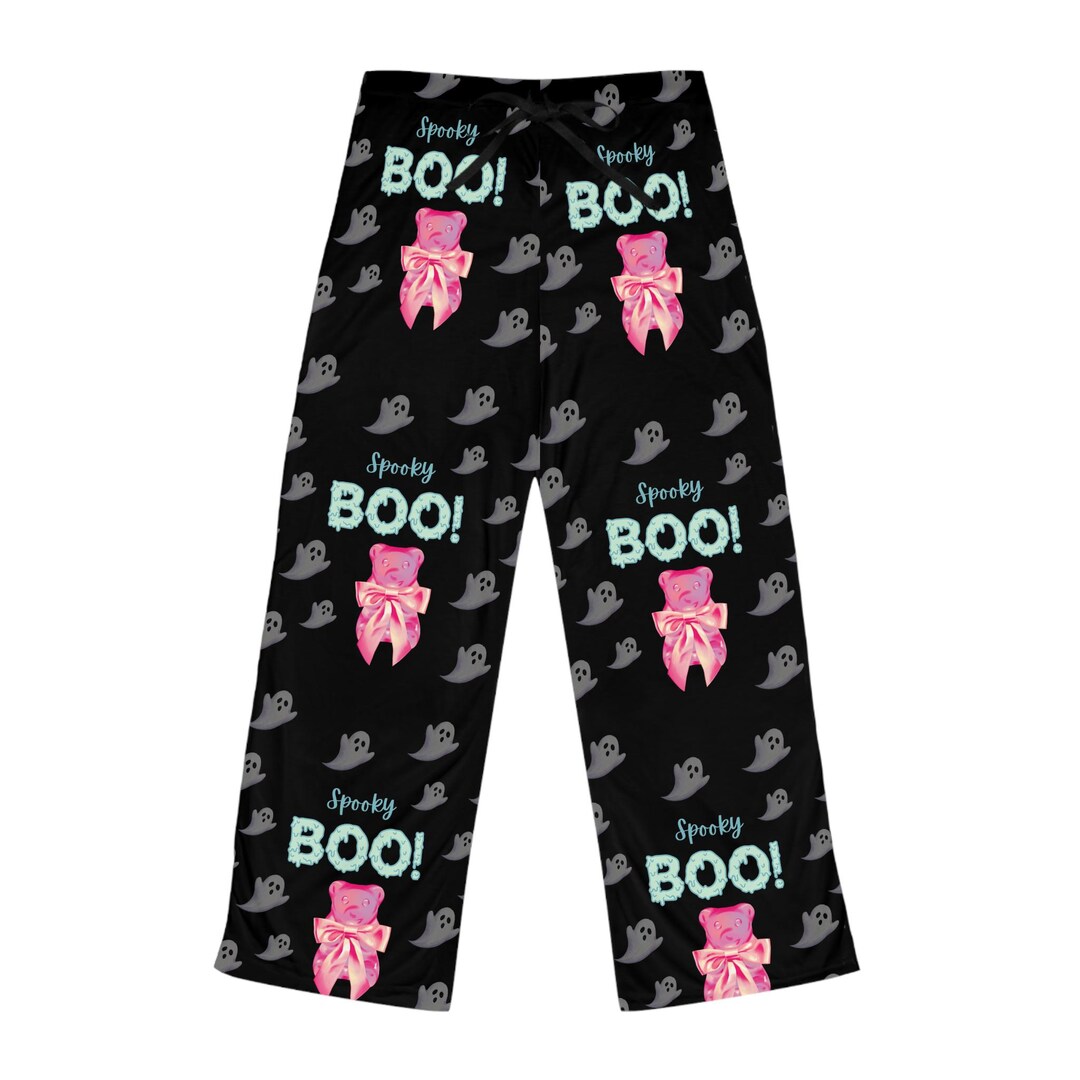 Spooky Boo Bear Halloween Pajama Pants, Cozy Sleepwear - Etsy