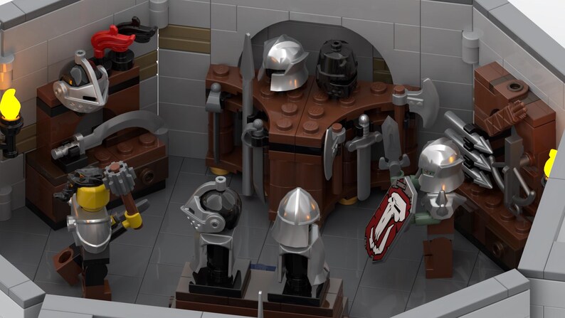 LEGO Castle Armoury, Barbarian Heroine and Orc Warrior Instructions ...