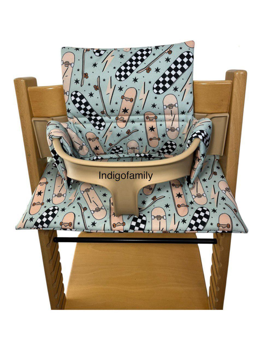 Waterproof Baby High Chair Cushion Set With Cute Prints, Soft Padded ...