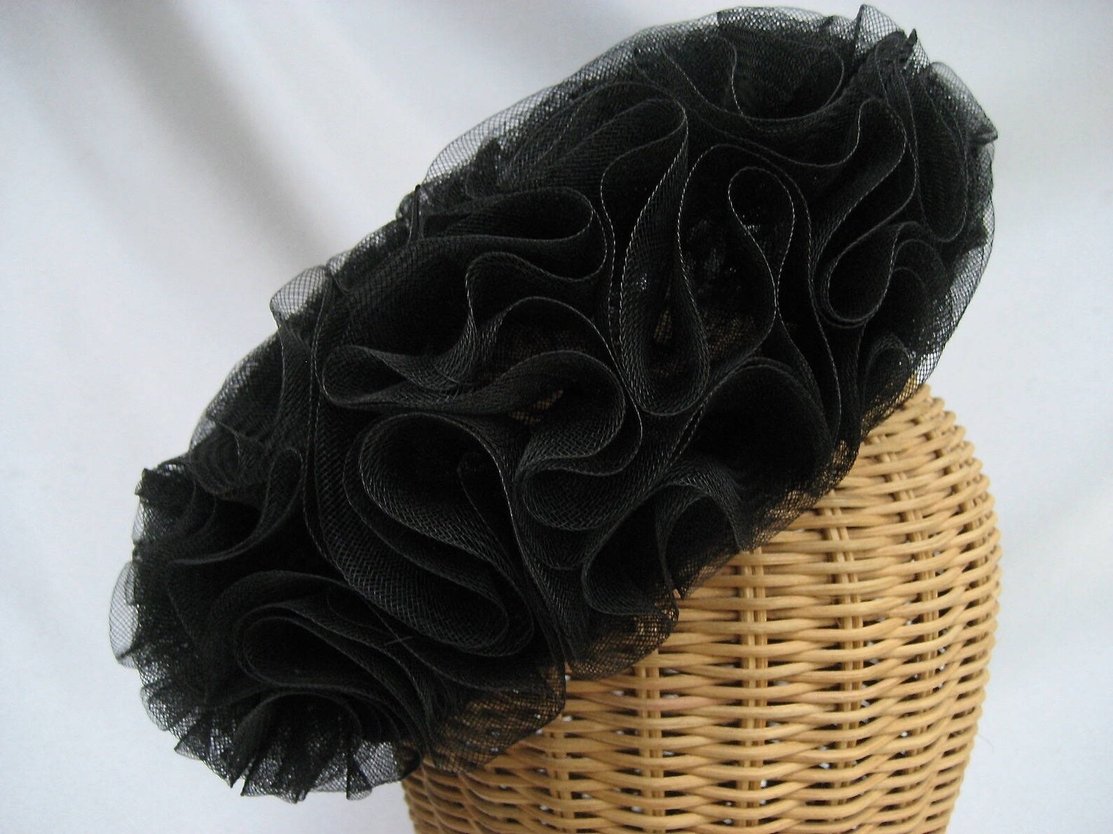 Vintage Ladies Hat Black Mesh Frilly Pillbox Norman-paulvin - Etsy