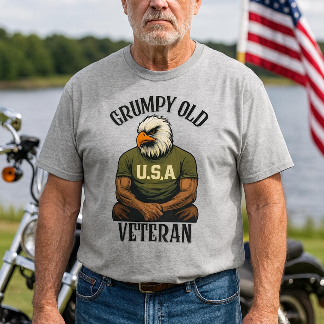 Funny Grumpy Old Military Veteran USA T-shirt - Etsy