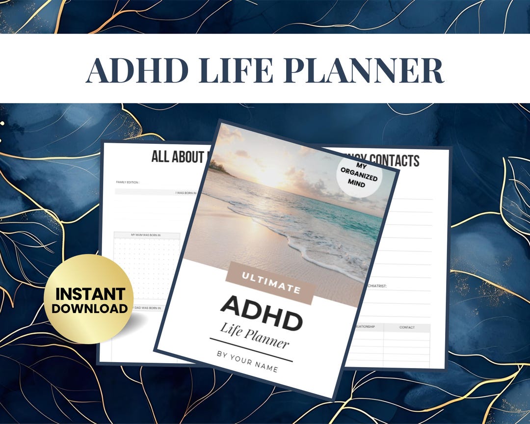ADHD Life Planner - Digital and Printable Daily Organizer - Etsy UK