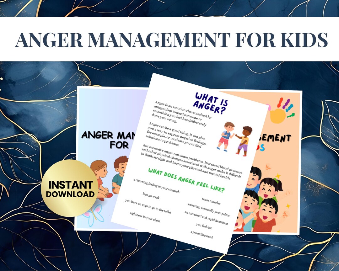 Anger Management for Kids Canva Template | Coping Skills Worksheets - Etsy