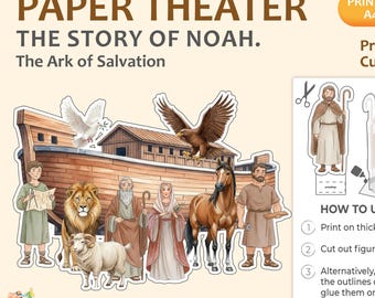 Noah and the Ark Quiet Book Page (premium) - Etsy
