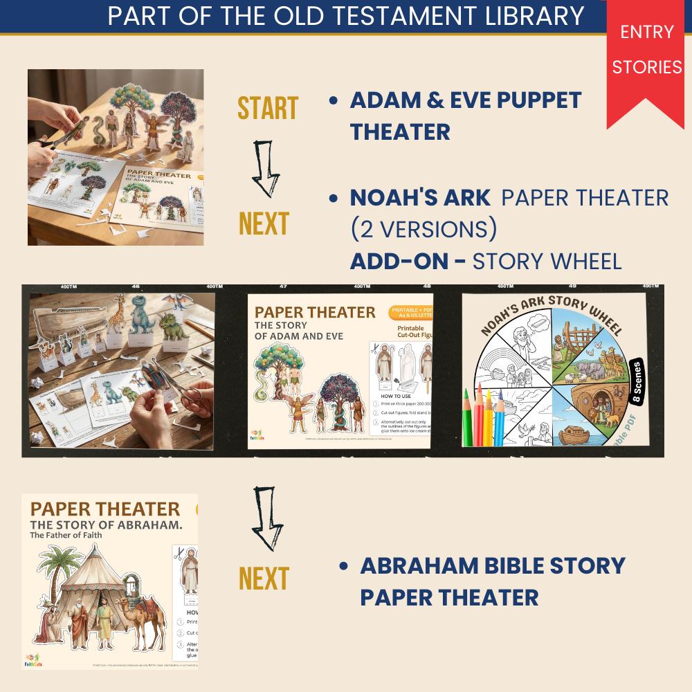 Noah's Ark Paper Theater: Bible Story Figures (printable PDF) - Etsy