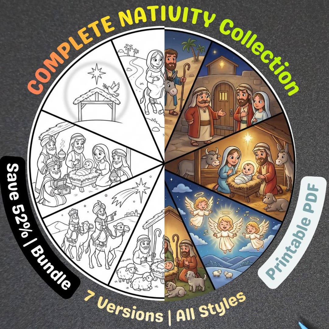 Nativity Story Wheel Bundle | Bible Christmas Craft (PDF) - Etsy