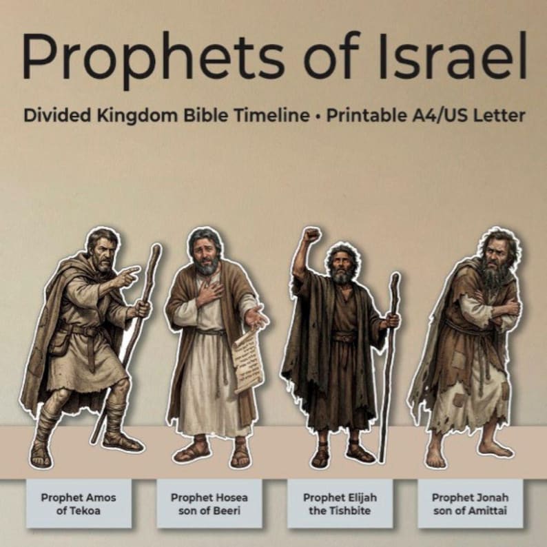 Kings and Prophets Timeline Figures – Bible Study Printable (US Letter ...