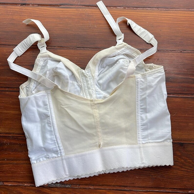 Vintage Adonna Boudoir Lingerie Bustier Long Line Shapewear Bra Sz 36B ...
