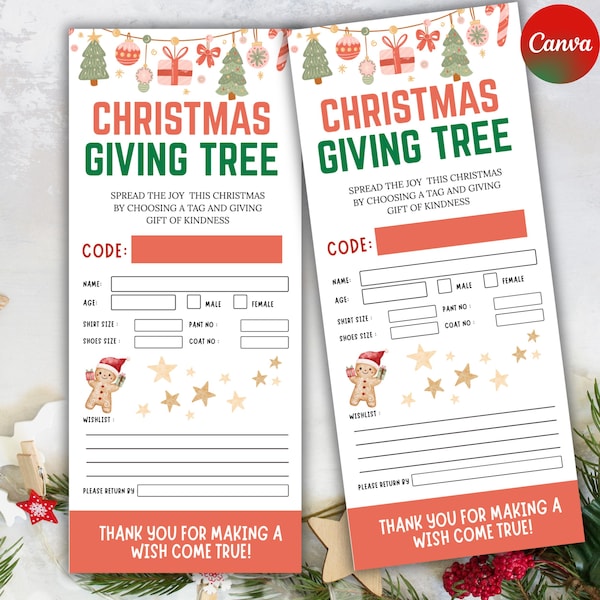 Giving Tree Template - Etsy