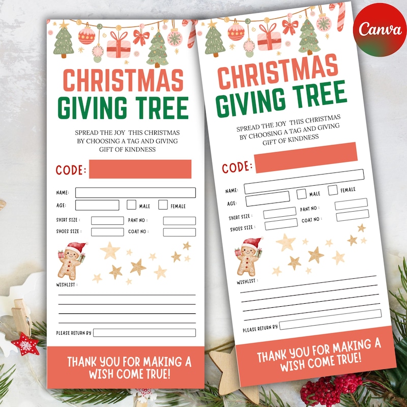 Printable Angel Tree Template - Etsy