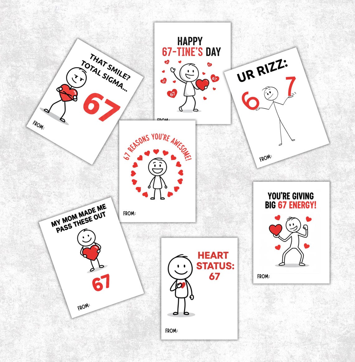 67 Slang Valentine Cards for Kids | Funny Classroom Valentines | Six ...