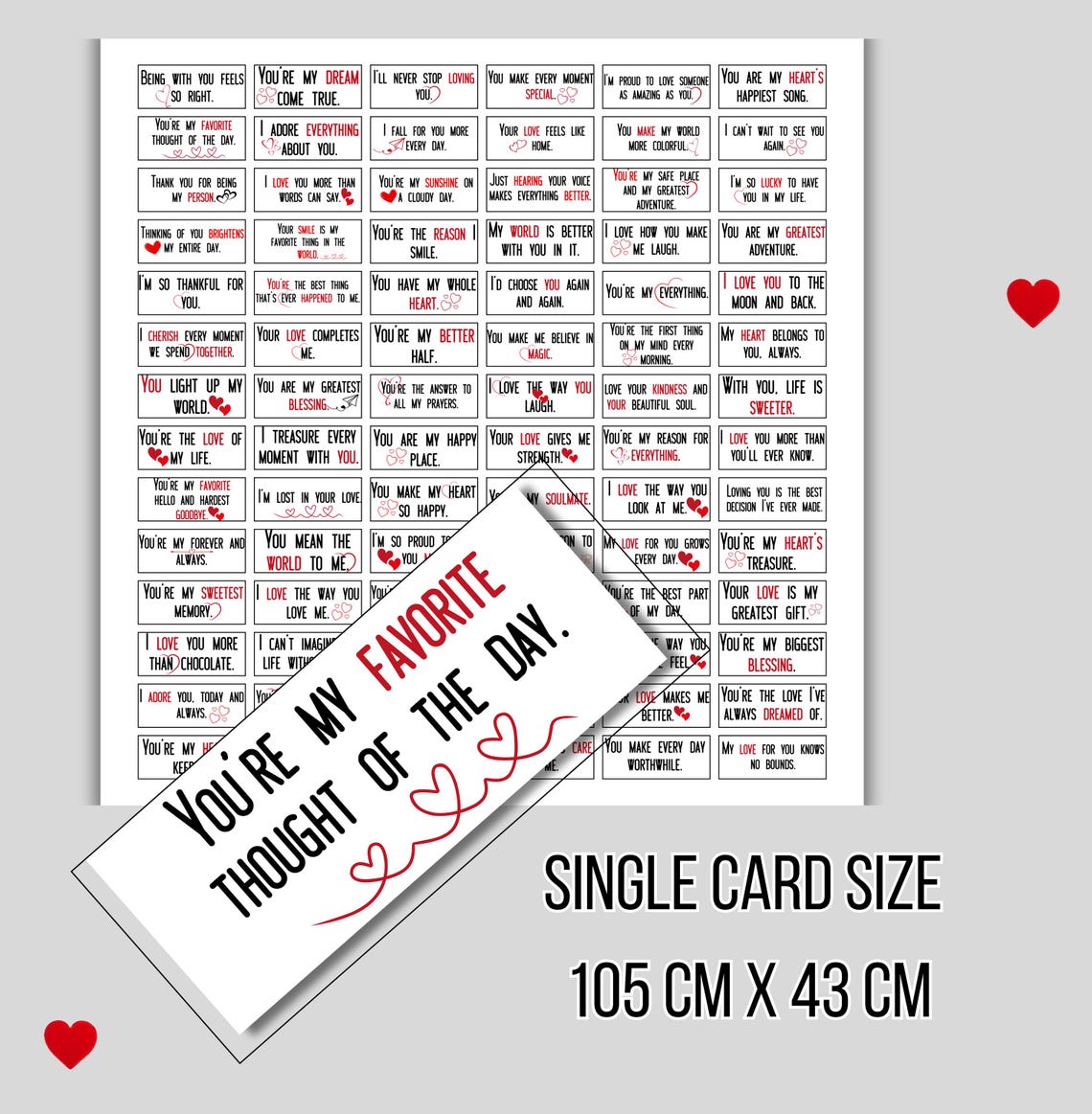 Valentine's Day Love Notes Printable, Message in a Bottle, Love Notes ...