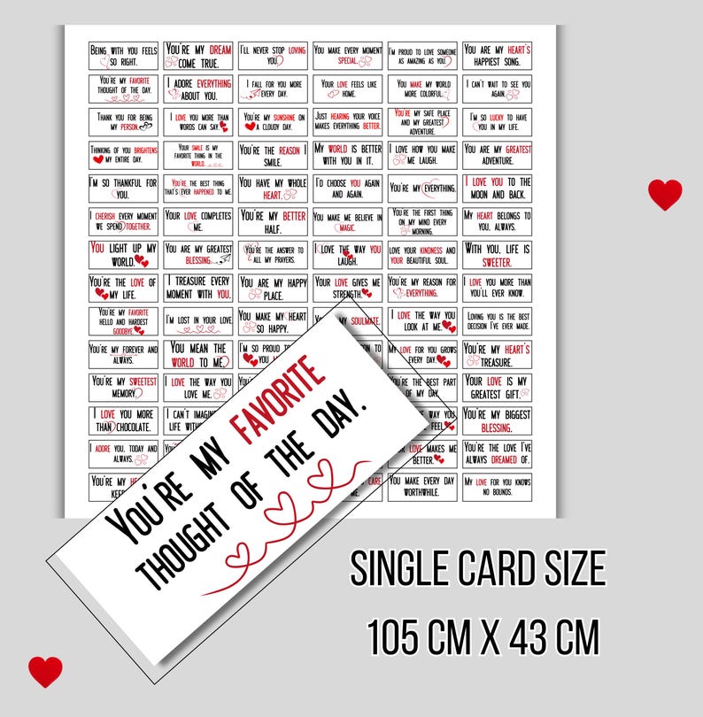 Valentine's Day Love Notes Printable, Message in a Bottle, Love Notes ...