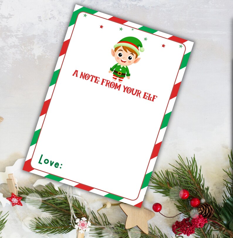 Bestseller Elf Notes Printable Elf Cards ,blank Elf Messages From Your ...
