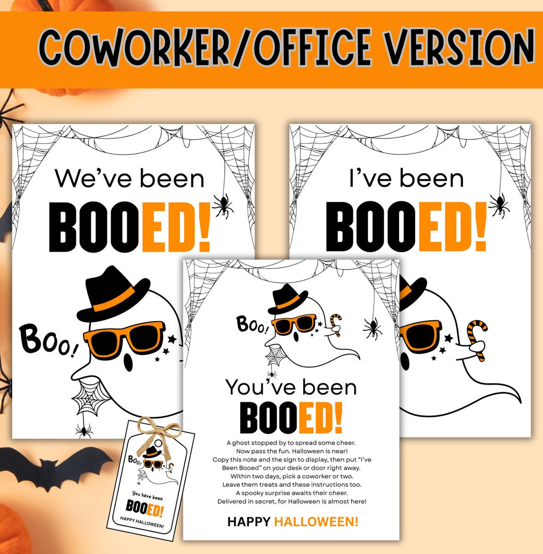 You've Been Booed Office Coworker Sign Printable, Booed Sign Office ...