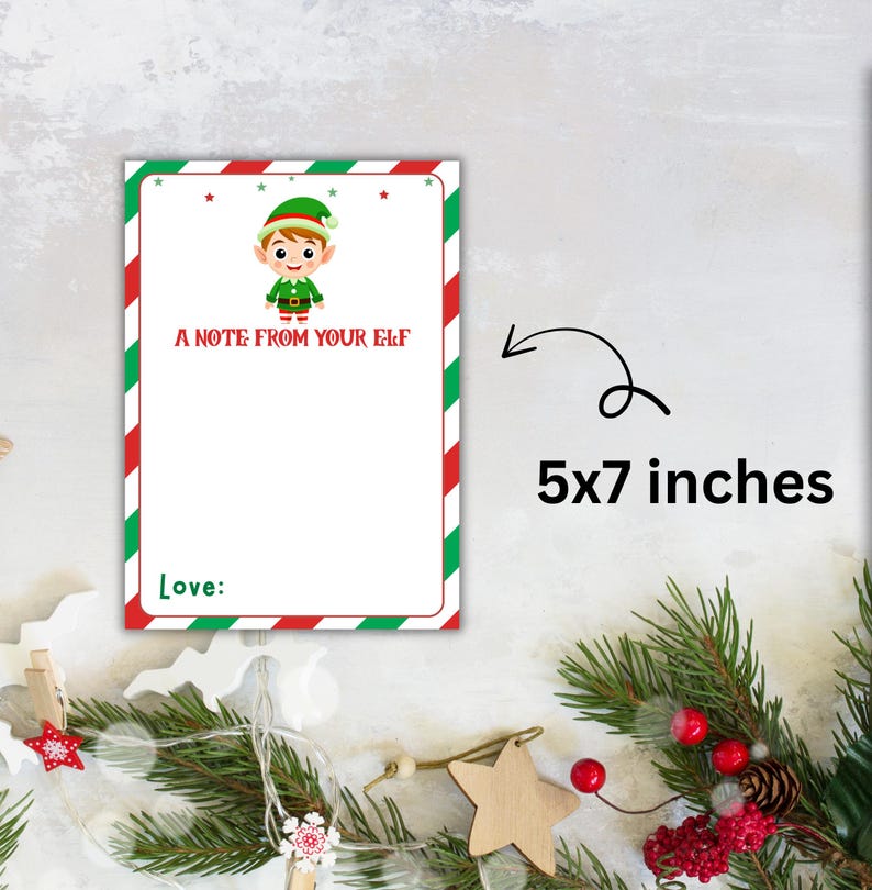 Bestseller Elf Notes Printable Elf Cards ,blank Elf Messages From Your ...