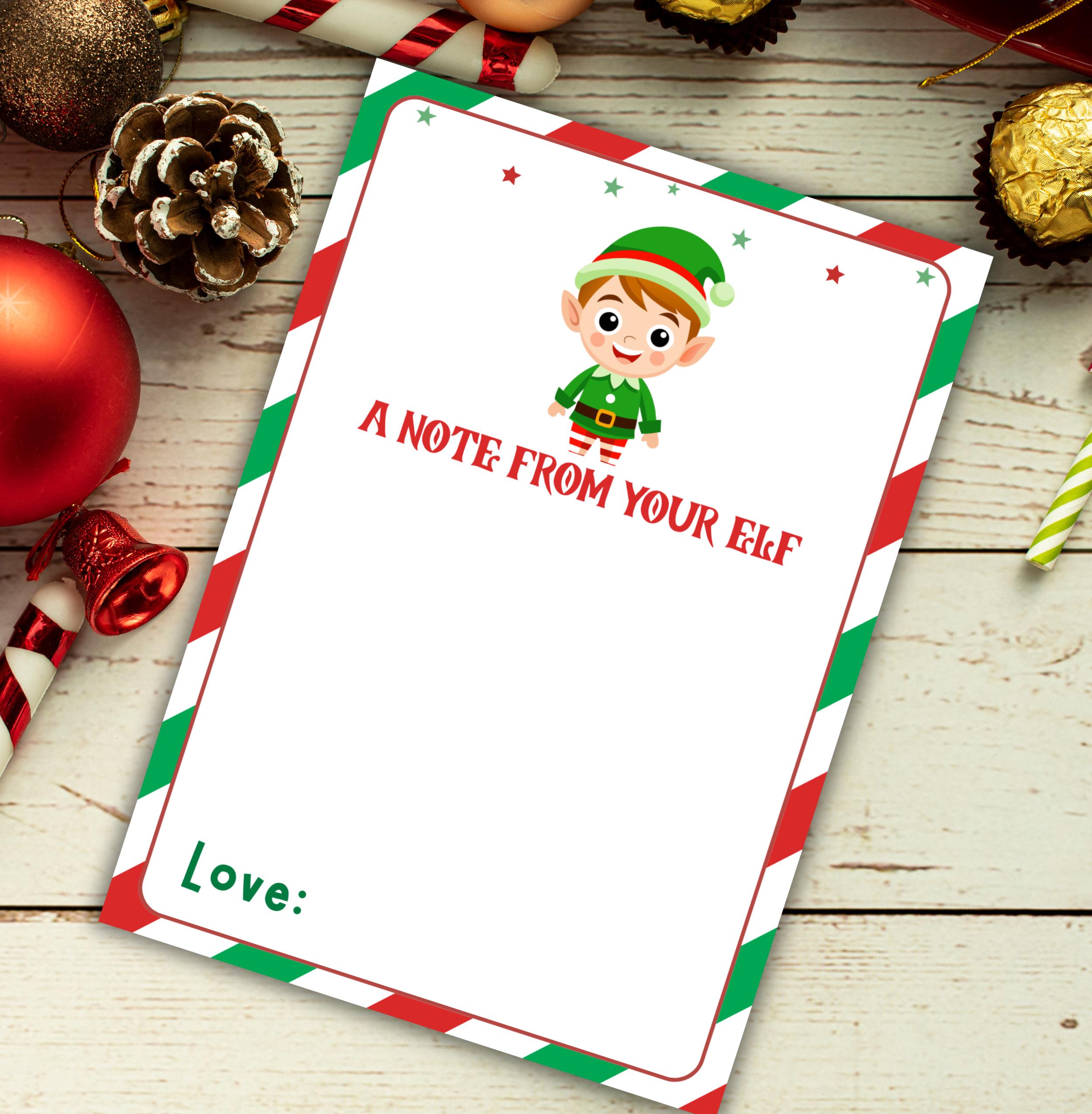 Bestseller Elf Notes Printable Elf Cards ,blank Elf Messages From Your ...
