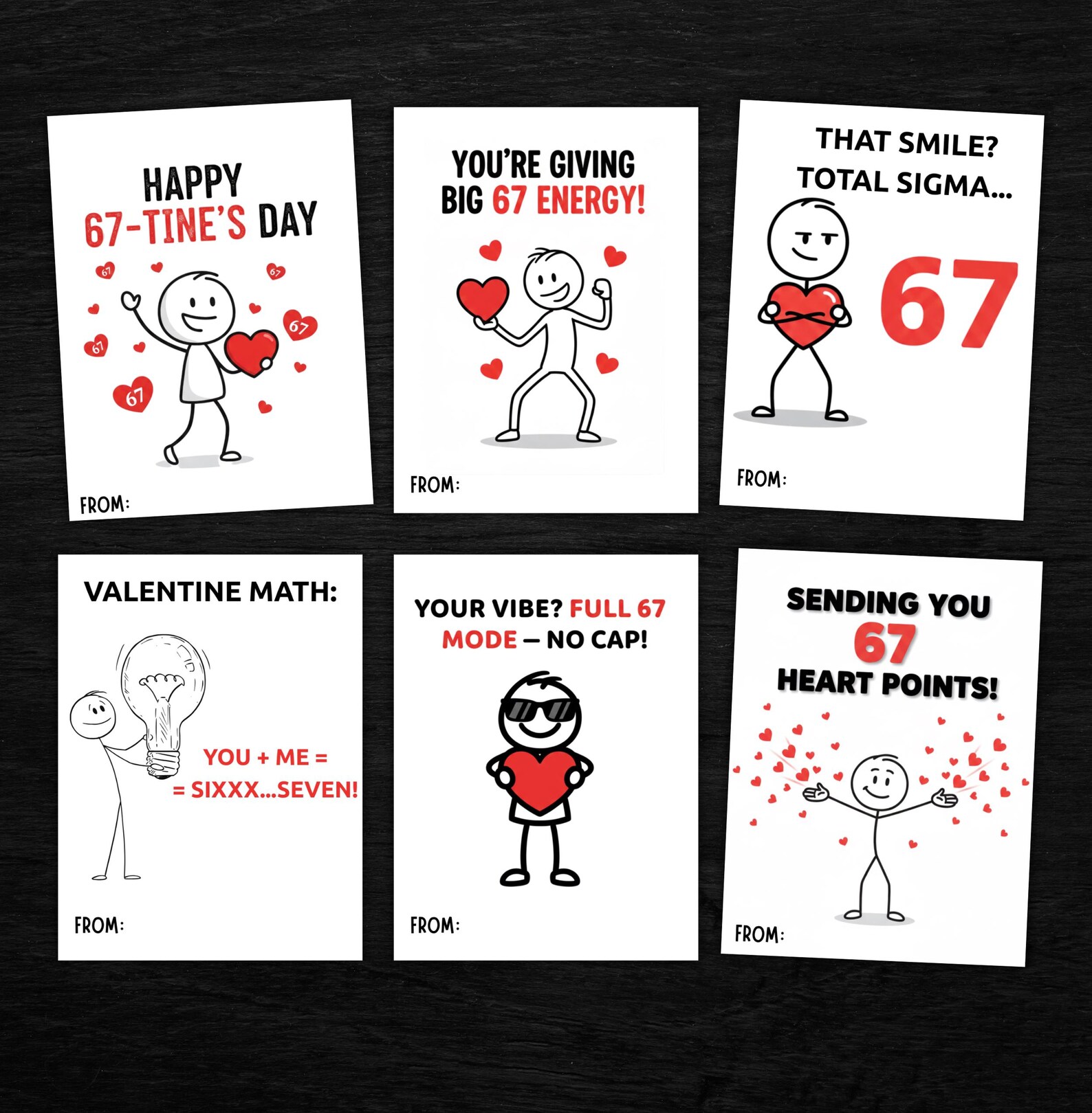 67 Slang Valentine Cards for Kids | Funny Classroom Valentines | Six ...