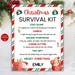 Editable Christmas Survival Kit Printable | Holiday Survival Tag ...
